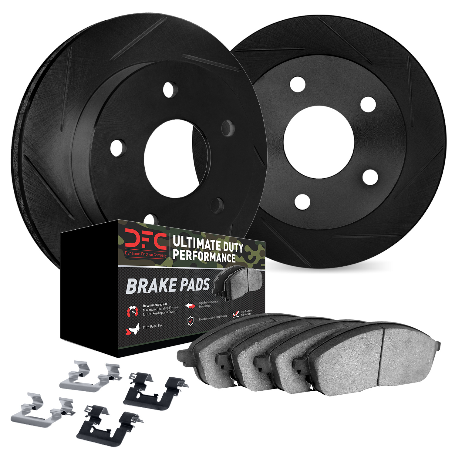 2002 Ford Ranger DFC Rotors-Slotted-Black with Ultimate Duty ...