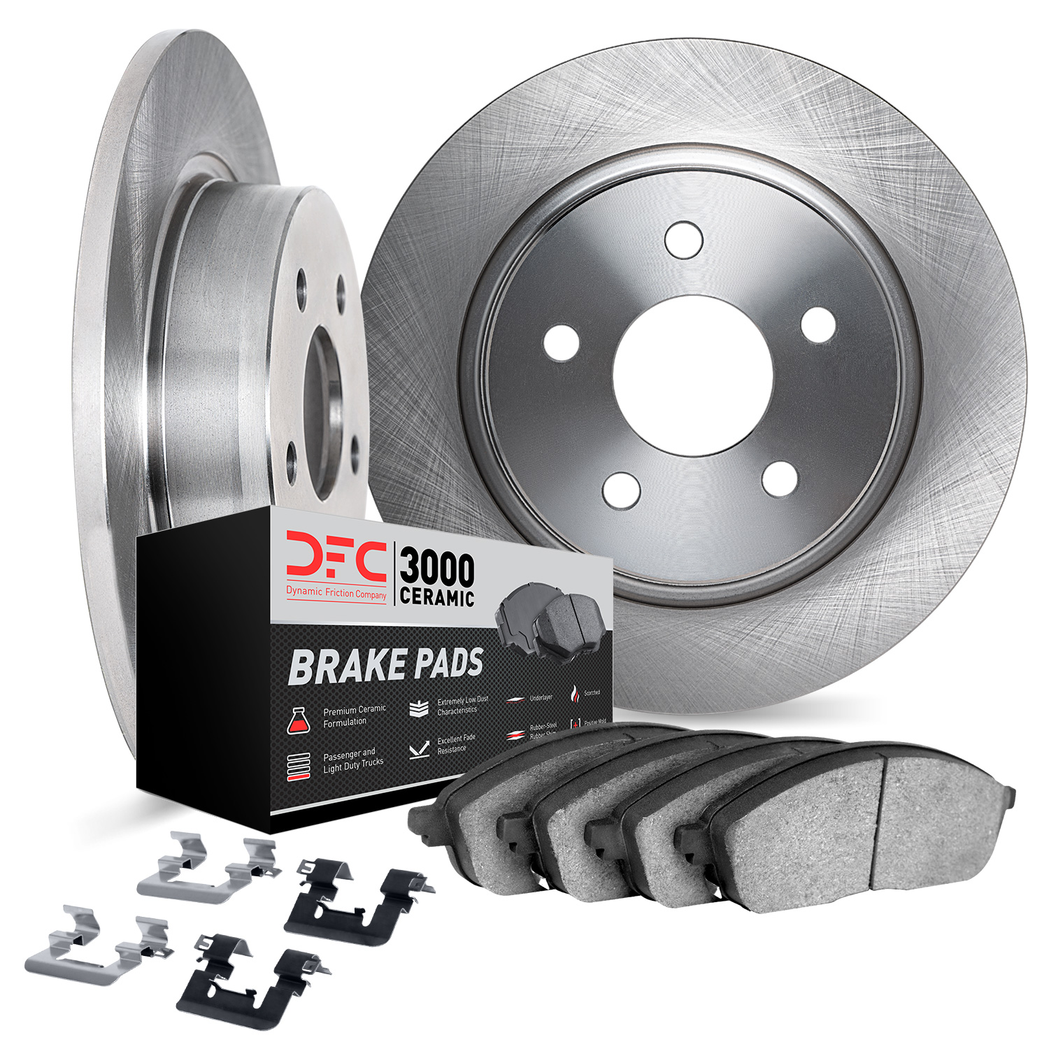 2003 Lincoln Town Car DFC Rotors with 3000 Series Ceramic Brake Pads ...