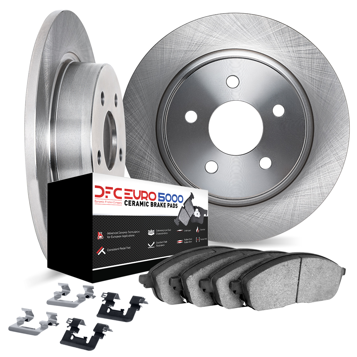 1994 Volvo 960 DFC Rotors with EURO 5000 Ceramic Brake Pads includes ...