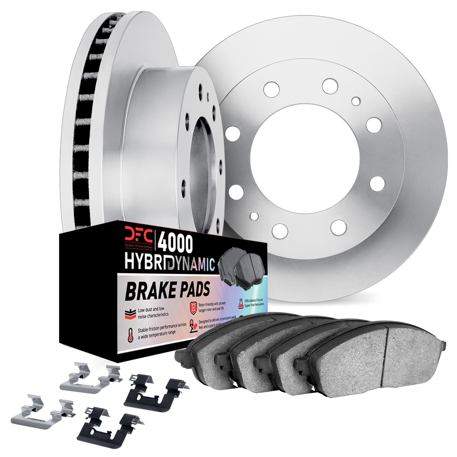 1985 Chevrolet P20 DFC Rotors with 4000 HybriDynamic Brake Pads ...