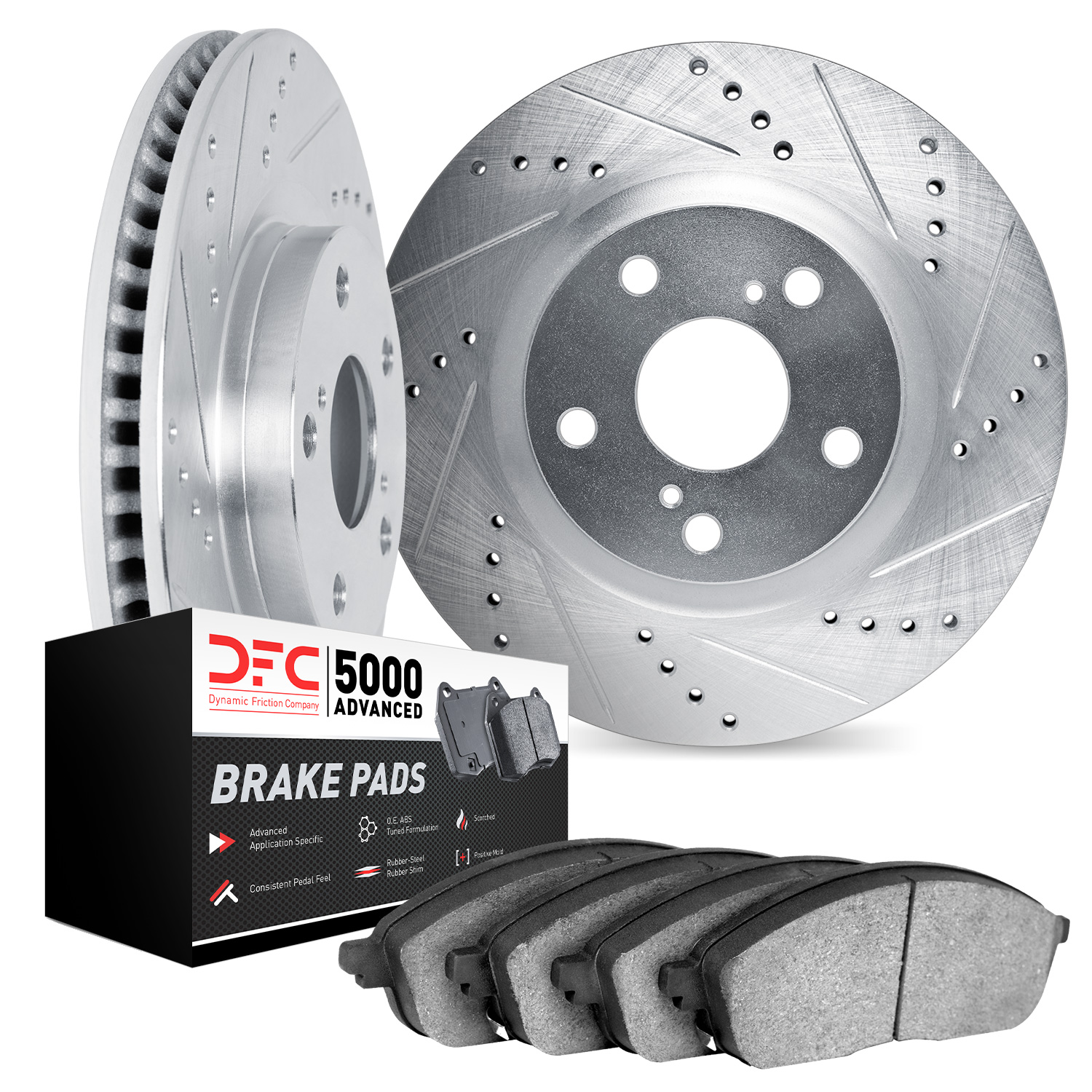 1987 Toyota Supra DFC Rotors-Drilled and Slotted-Silver with 5000 ...