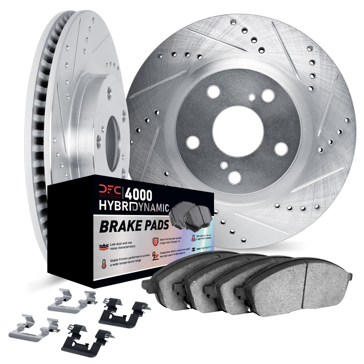 2012 Ford Fusion DFC Rotors-Drilled and Slotted-Silver with 4000 ...
