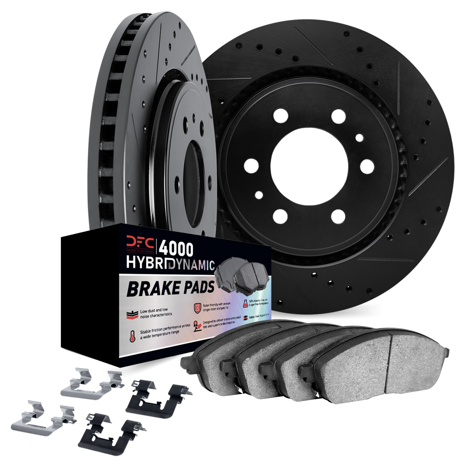 2003 Chevrolet Silverado 1500 DFC Rotors-Drilled and Slotted-Black with ...