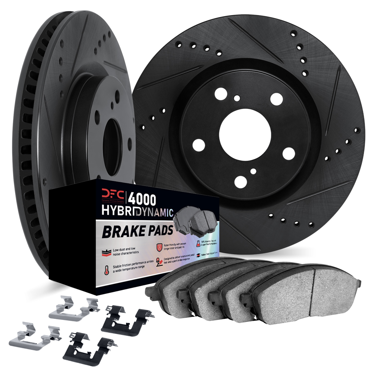 1998 Lexus SC300 DFC Rotors-Drilled and Slotted-Black with 4000 ...