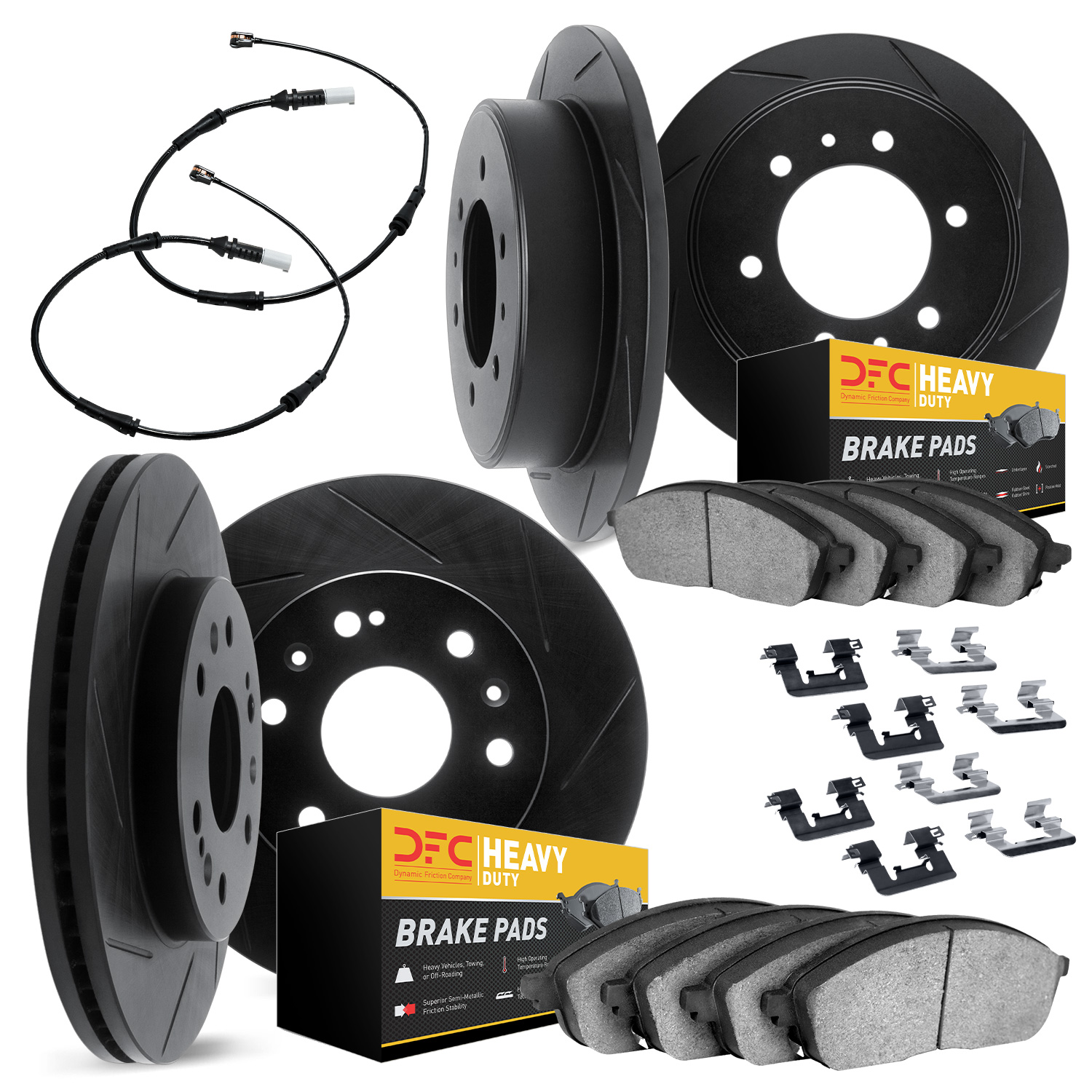 2021 Mercedes-Benz Sprinter 2500 DFC Rotors-Slotted-Black with Heavy ...