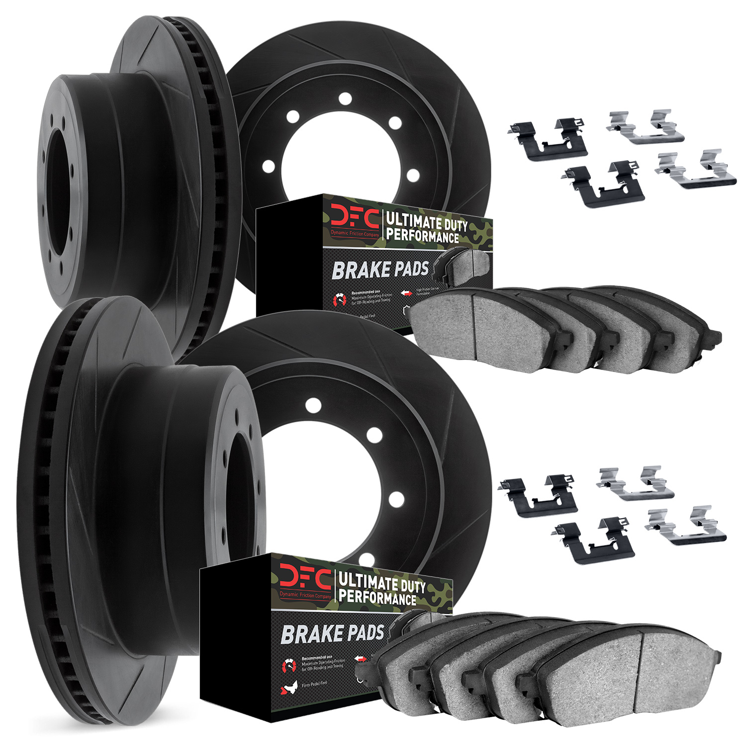 2000 GMC Yukon XL 2500 DFC Rotors-Slotted-Black with Ultimate Duty ...
