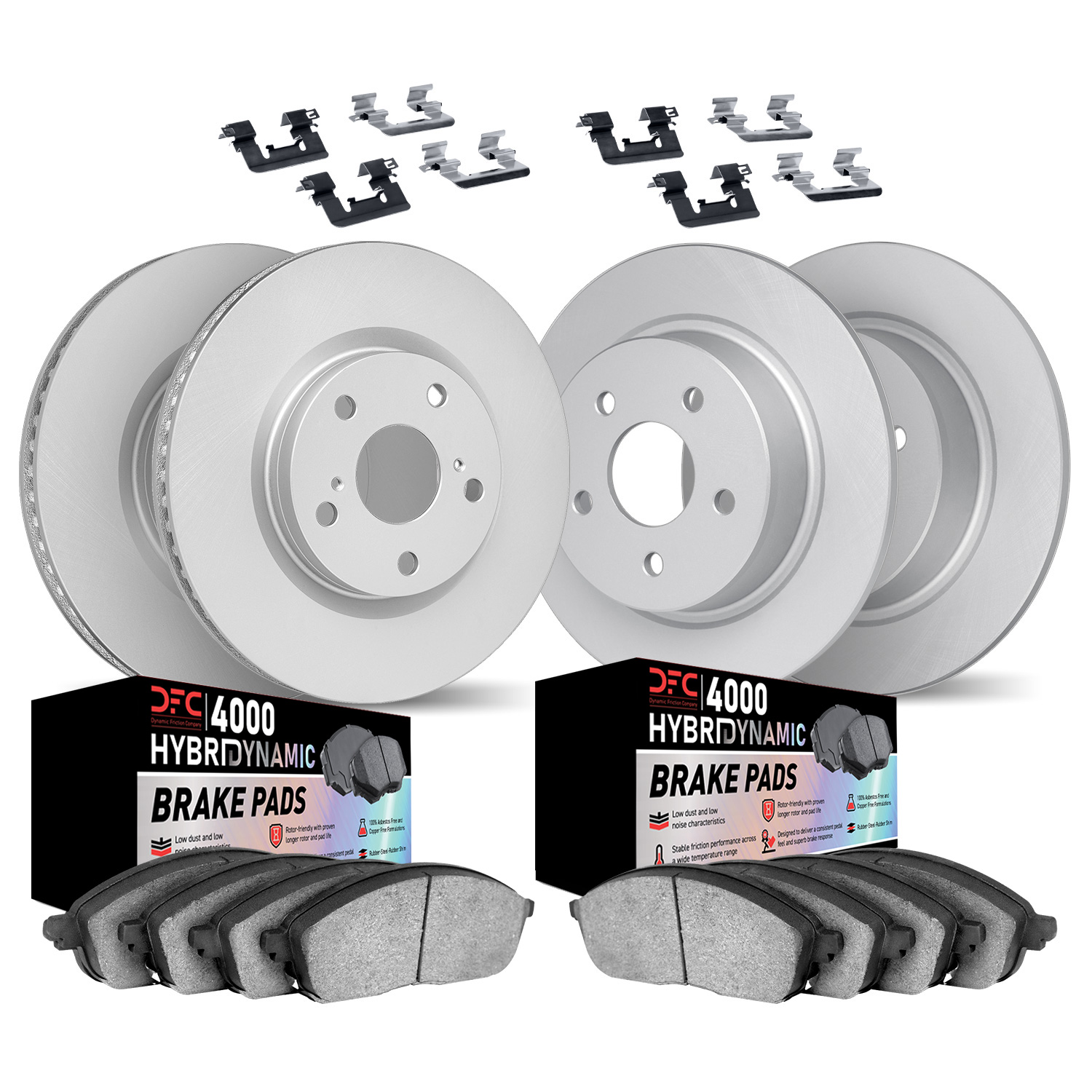 2013 Lexus IS250 DFC Geospec Rotors with 4000 HybriDynamic Brake Pads ...
