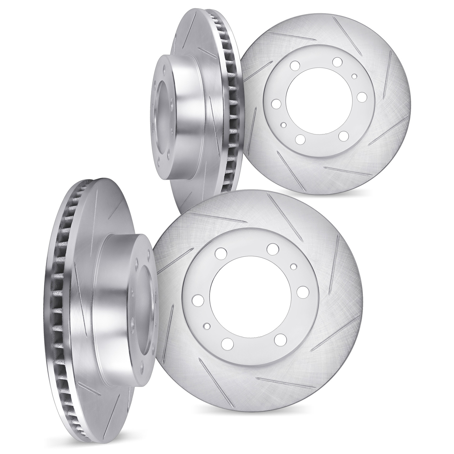 2022 Nissan Frontier DFC Rotors-Slotted-Silver