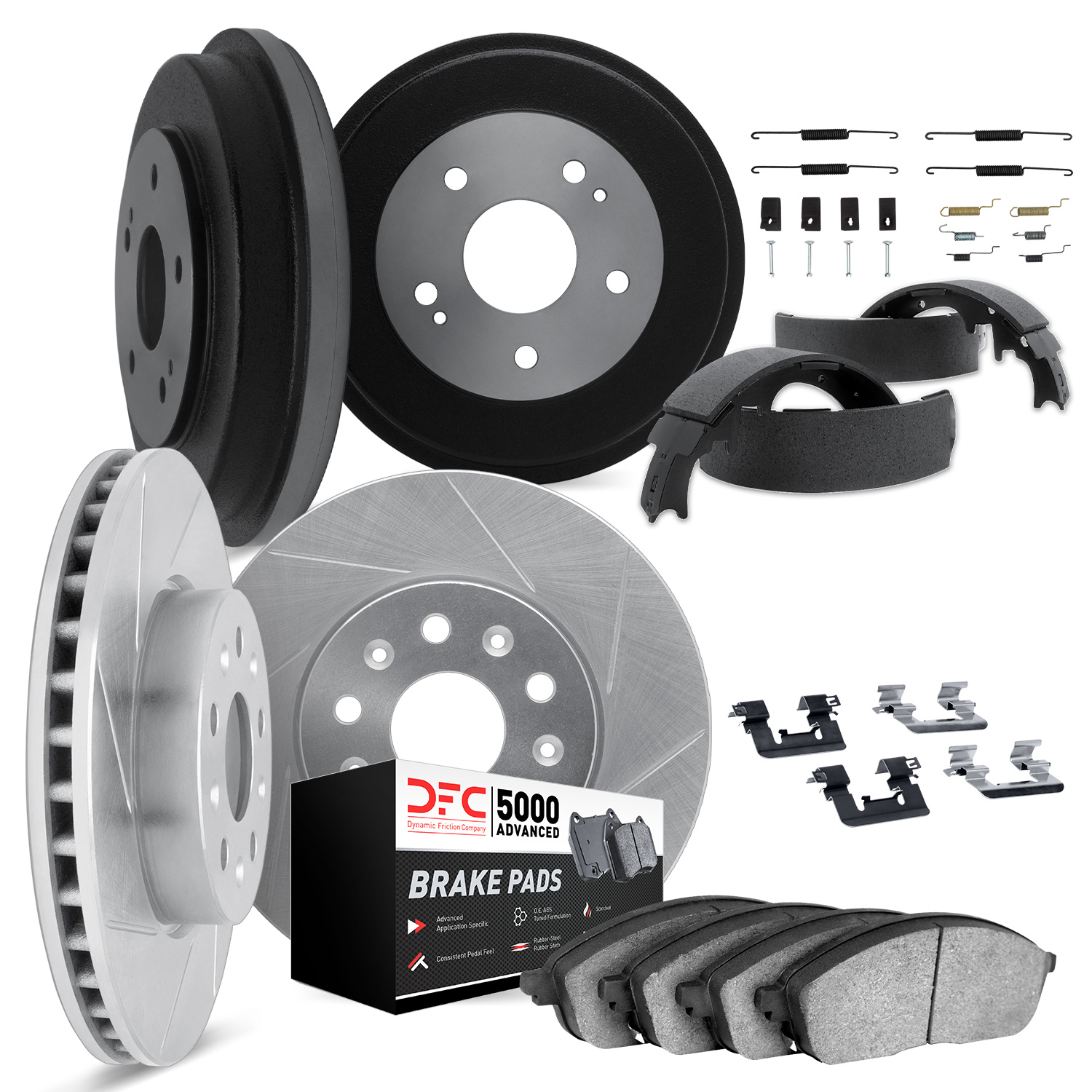2012 Ford Transit Connect DFC Rotors-Slotted-Silver with 5000 Advanced ...