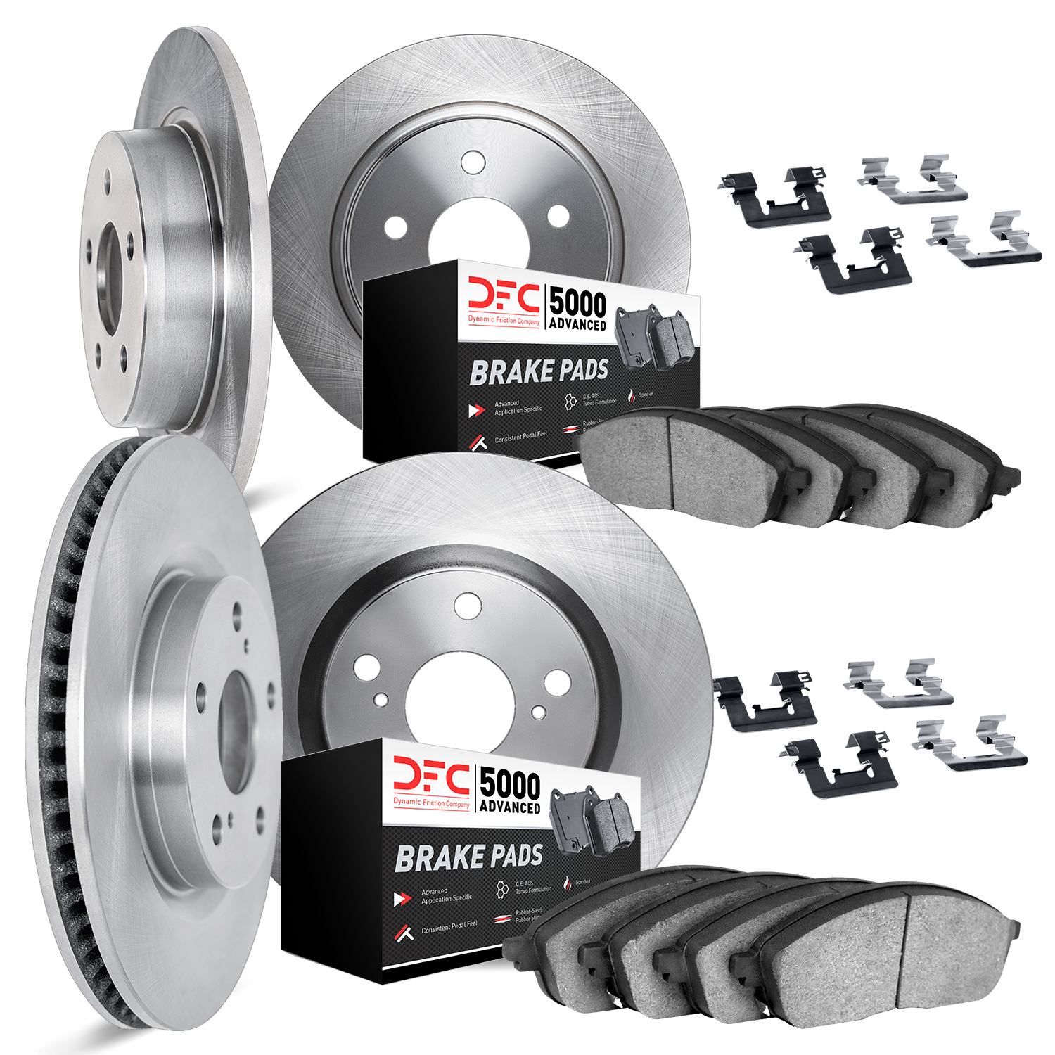 2015 Subaru BRZ DFC Rotors with 5000 Advanced Brake Pads includes Hardware