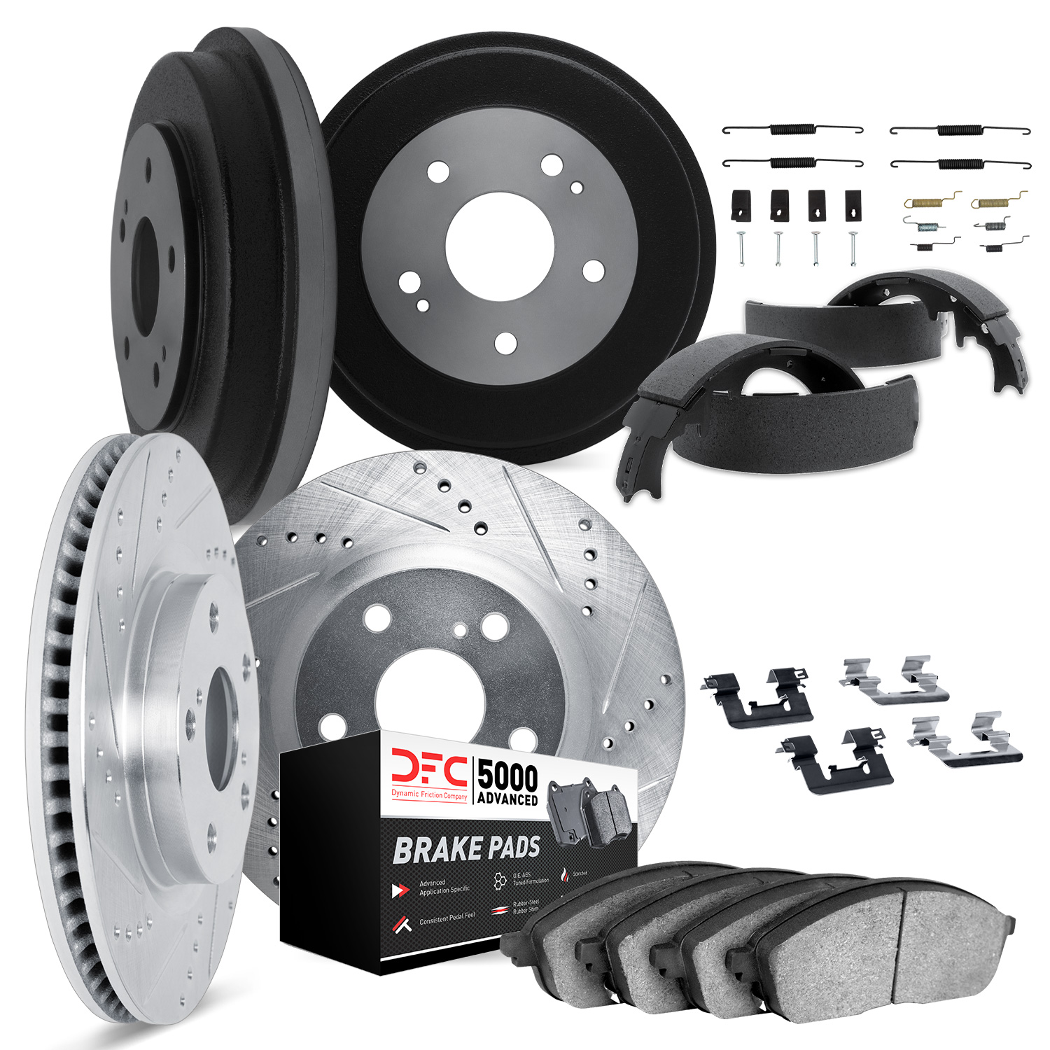 2020 Nissan NV200 DFC Rotors-Drilled and Slotted-Silver with 5000 ...