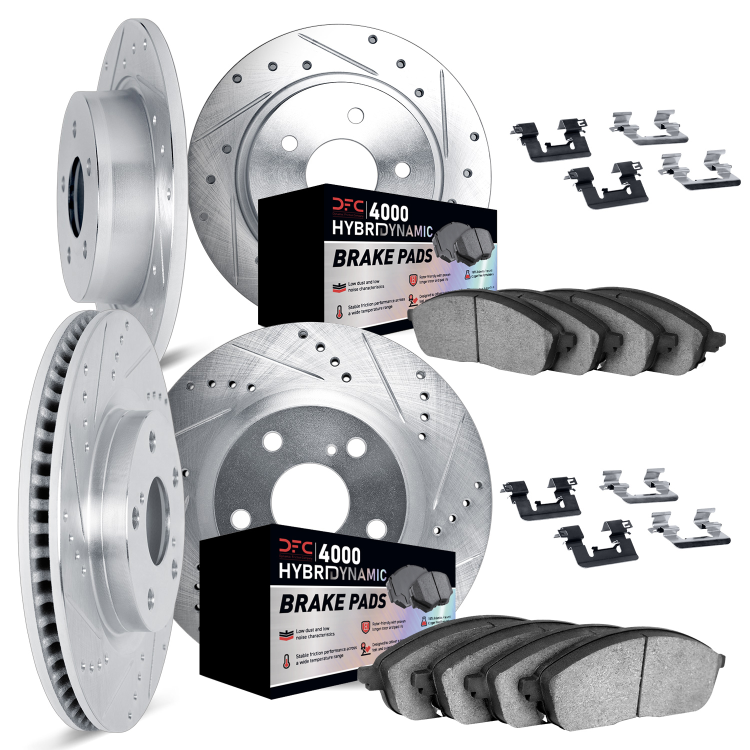 1997 Volvo 960 DFC Rotors-Drilled and Slotted-Silver with 4000 ...