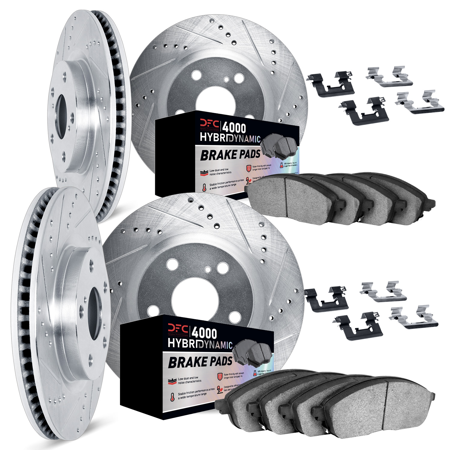2013 Lexus IS250 DFC Rotors-Drilled and Slotted-Silver with 4000 ...