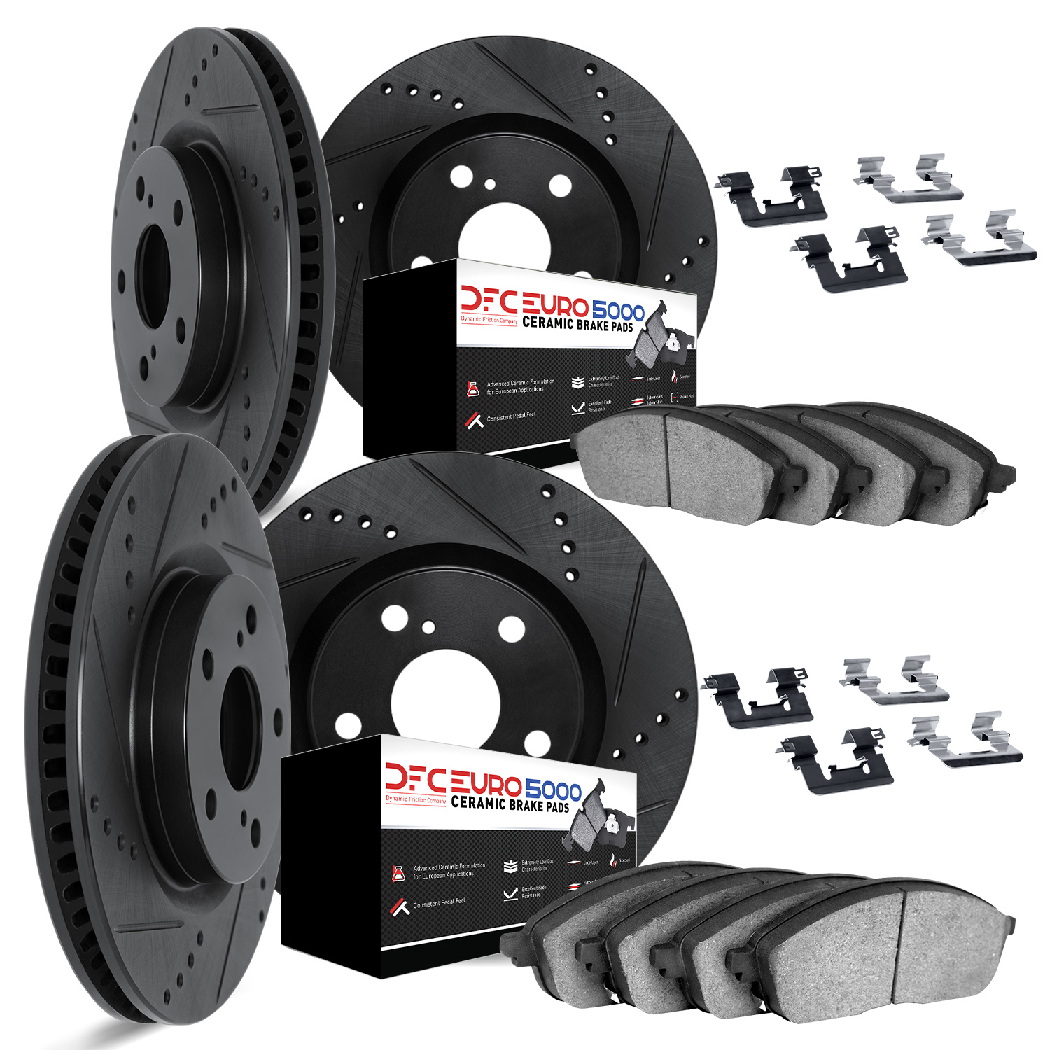 2021 Volvo S90 DFC Rotors-Drilled and Slotted-Black with Euro Ceramic ...