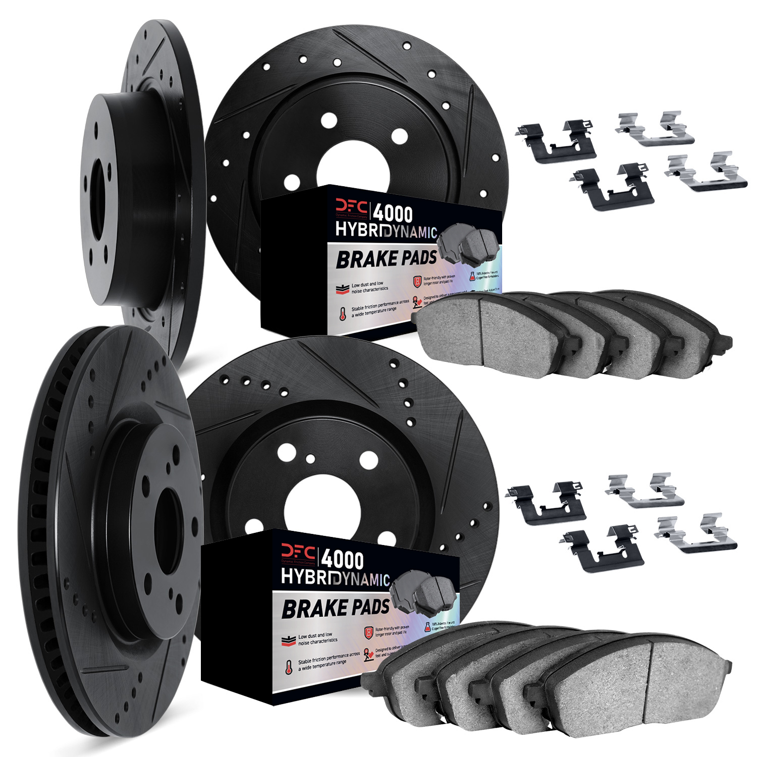 2021 Dodge Charger DFC Rotors-Drilled and Slotted-Black with 4000 ...