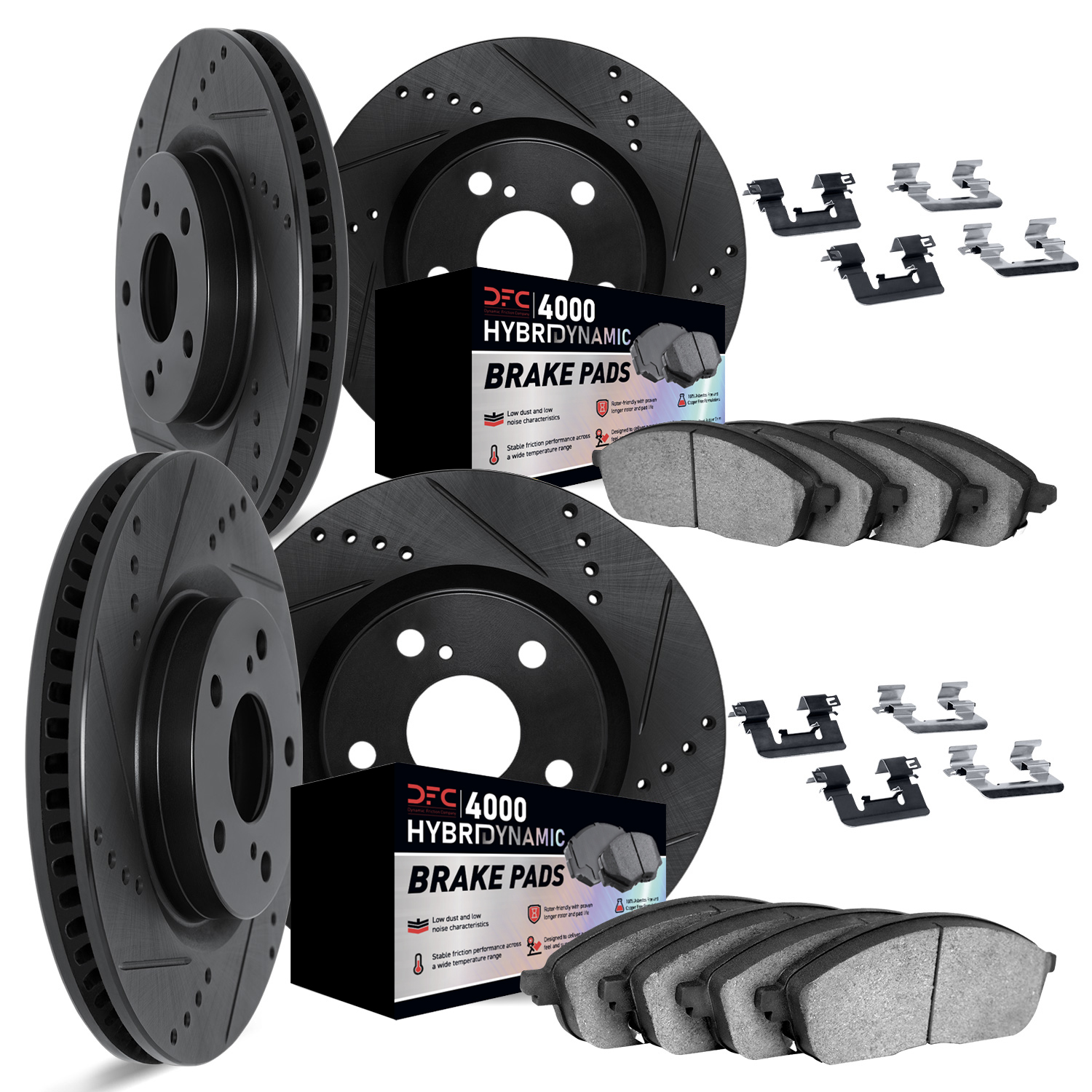 2015 INFINITI QX60 DFC Rotors-Drilled and Slotted-Black with 4000 ...