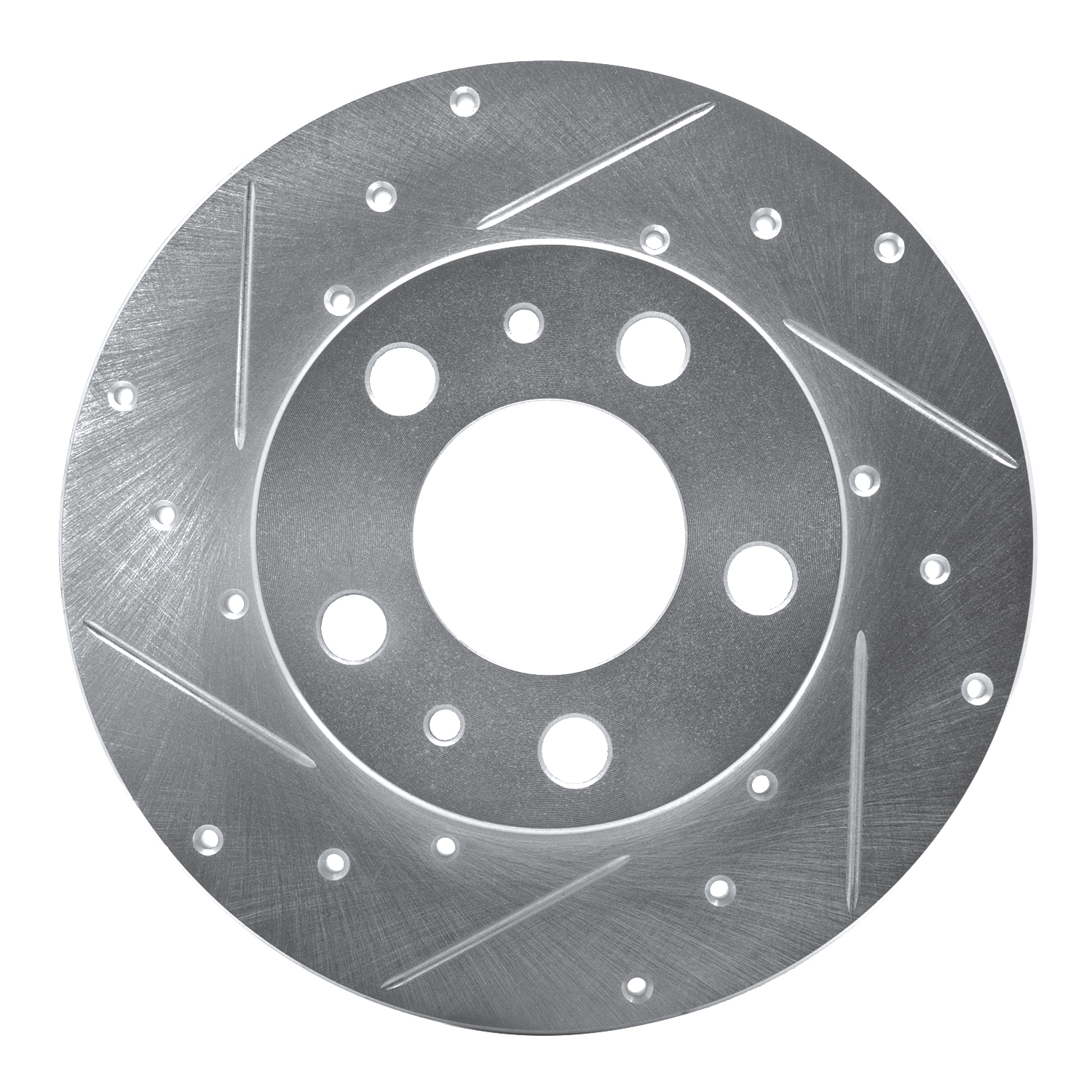 1984 Volvo 245 DFC Brake Rotor - Drilled and Slotted - Silver