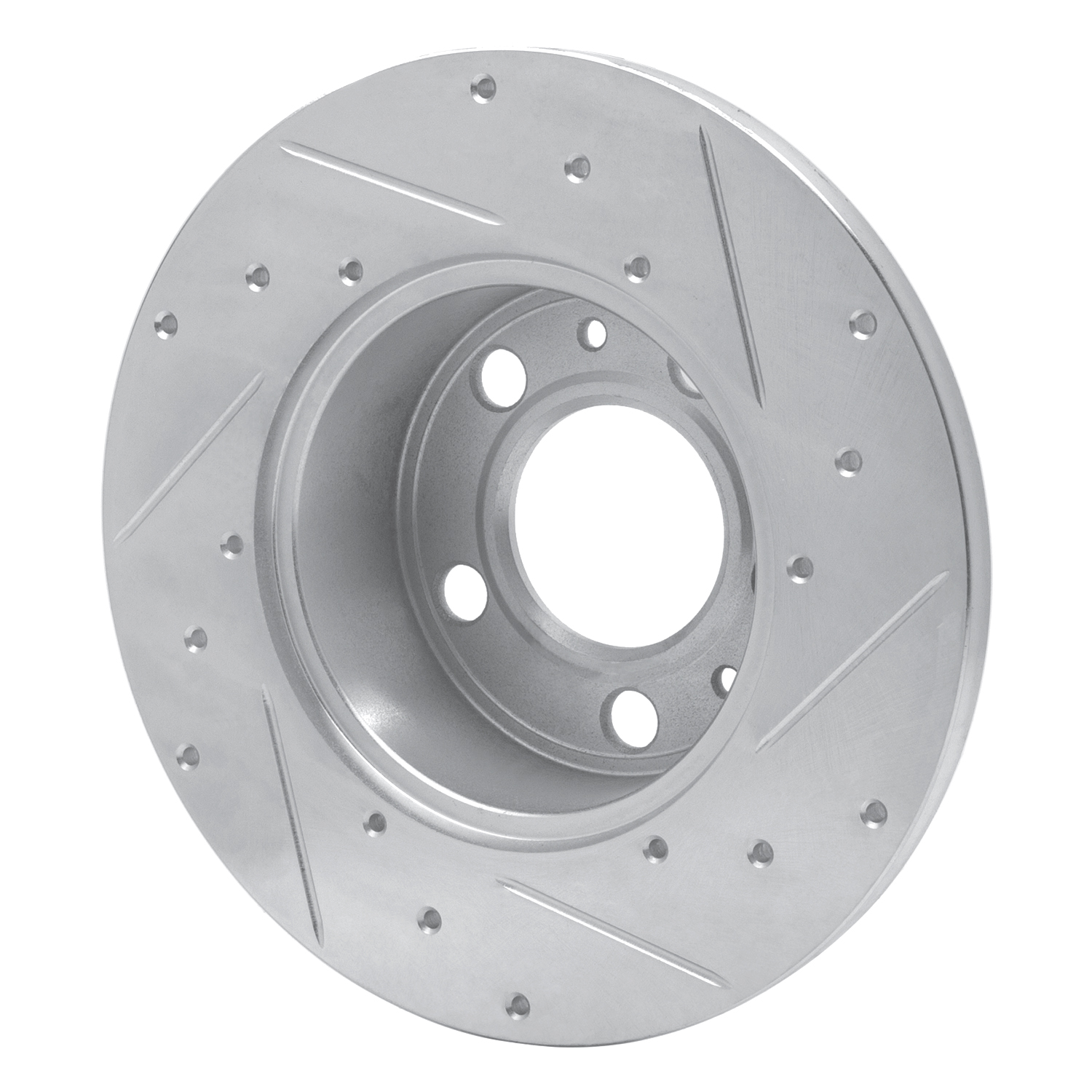 1984 Volvo 245 DFC Brake Rotor - Drilled and Slotted - Silver