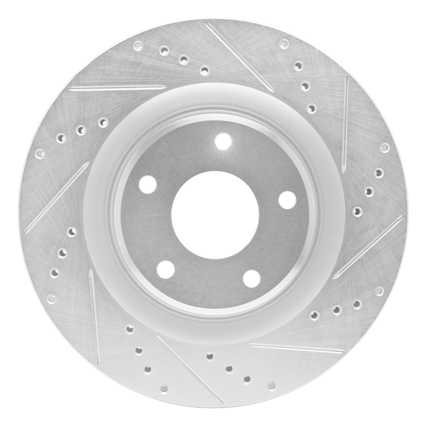 2007 Chevrolet Corvette DFC Brake Rotor - Drilled and Slotted - Silver