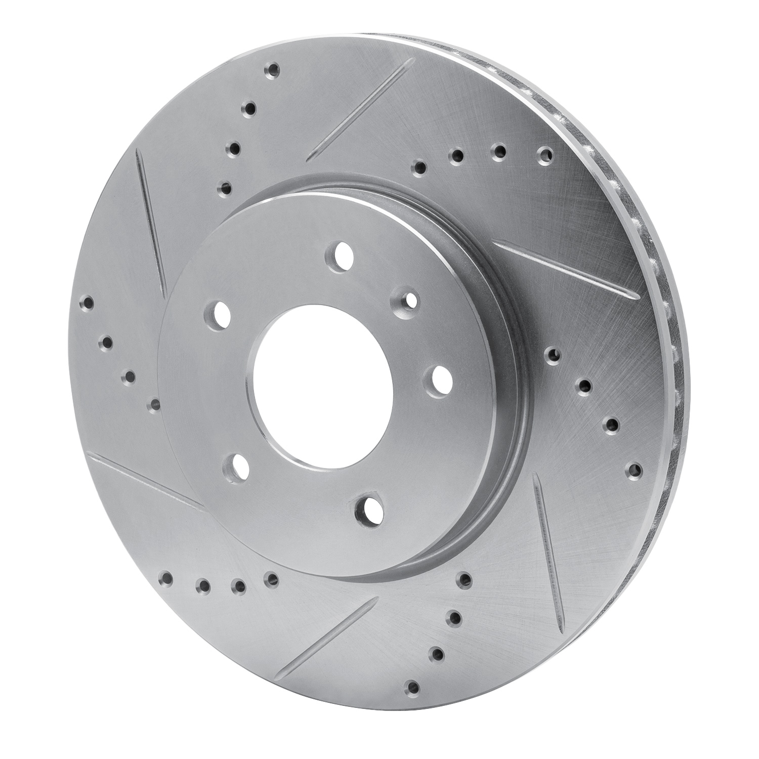 2013 Chevrolet Captiva Sport DFC Brake Rotor - Drilled and Slotted - Silver