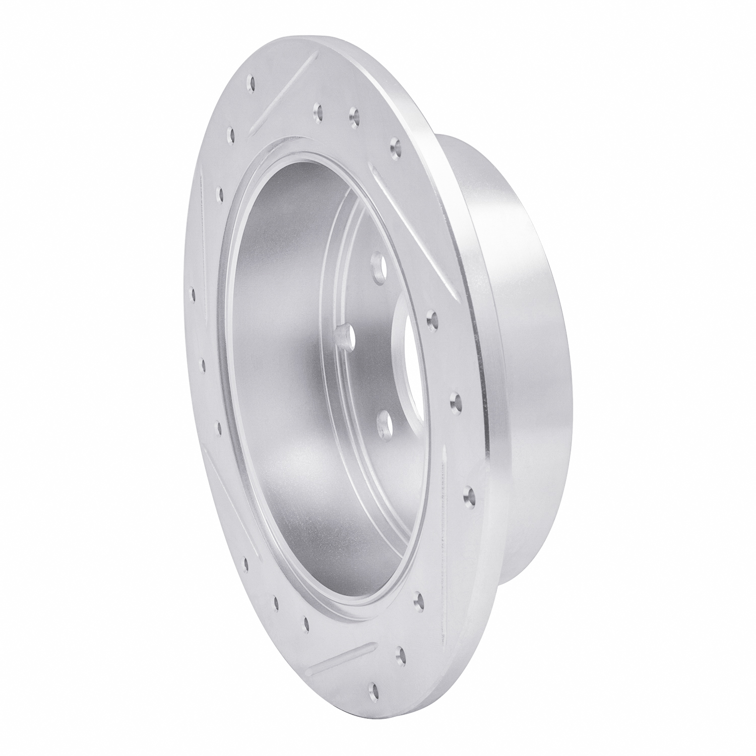 2007 Mitsubishi Eclipse DFC Brake Rotor - Drilled and Slotted - Silver