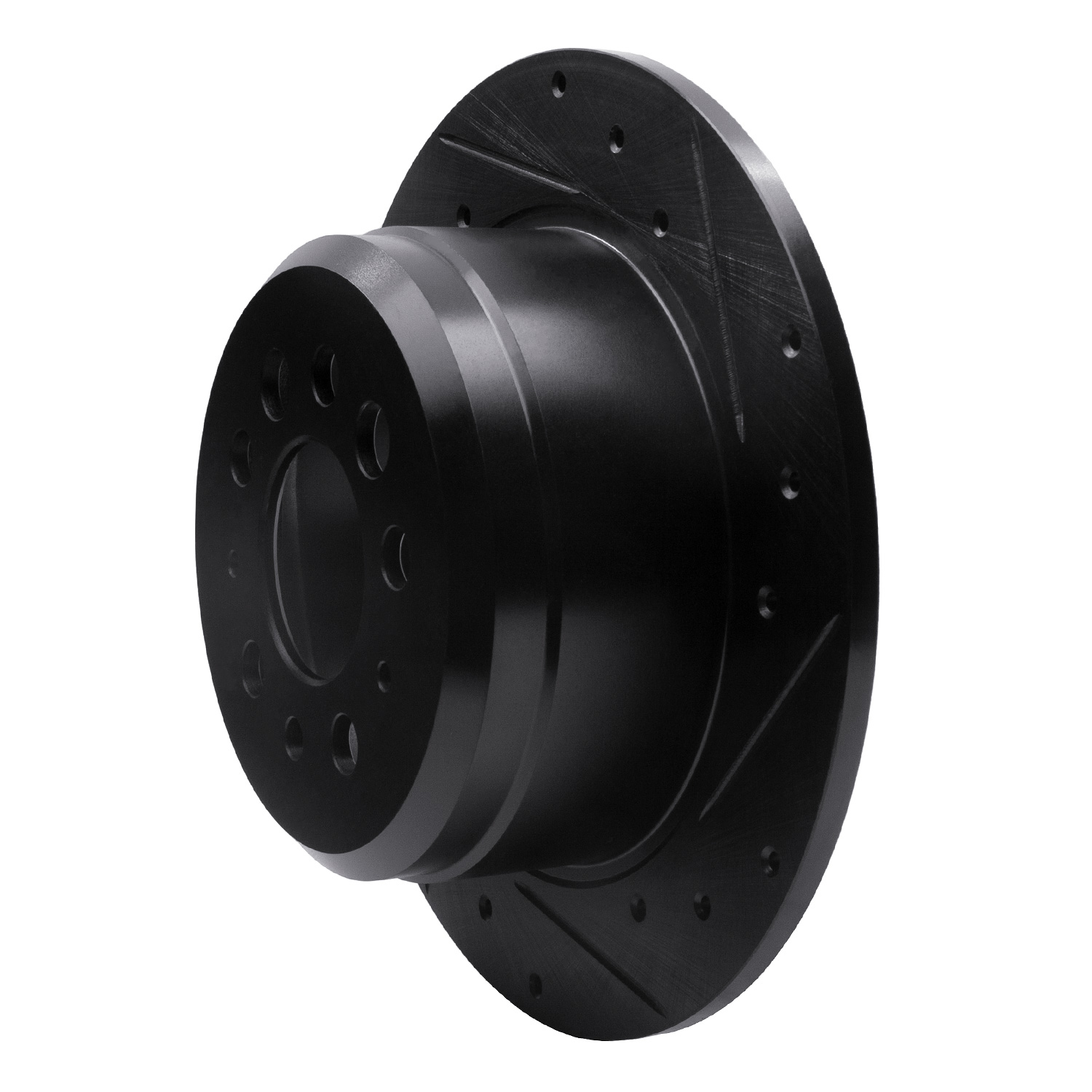 1973 Volvo 145 DFC Brake Rotor - Drilled and Slotted - Black