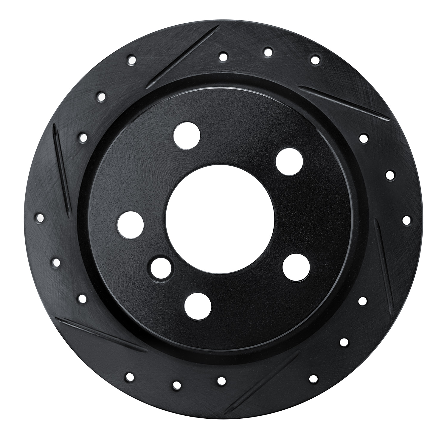 2022 Mini Cooper DFC Brake Rotor - Drilled and Slotted - Black