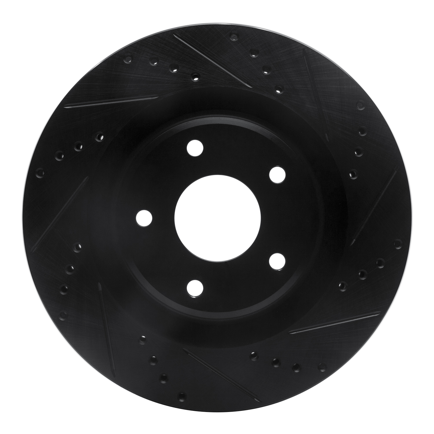 2007 Chevrolet Corvette DFC Brake Rotor - Drilled and Slotted - Black