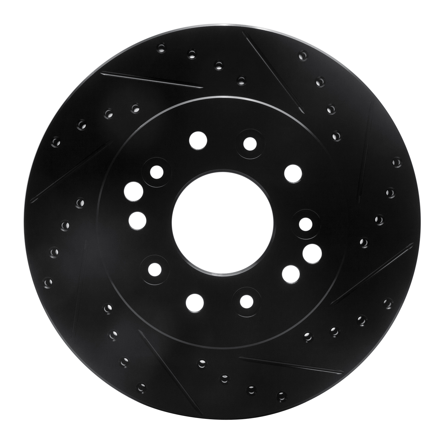 1972 Chevrolet Corvette DFC Brake Rotor - Drilled and Slotted - Black