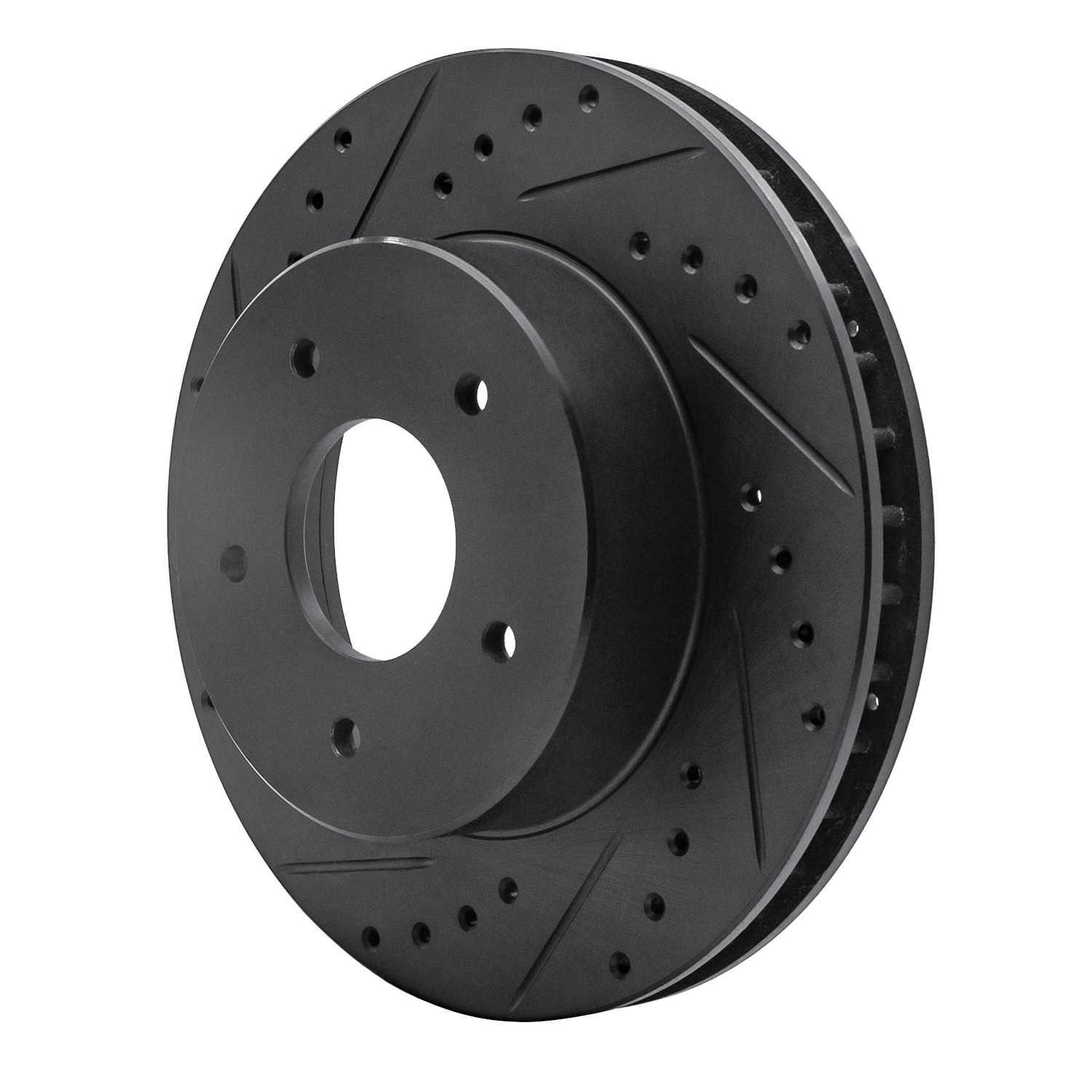 1968 Chevrolet Corvette DFC Brake Rotor - Drilled and Slotted - Black