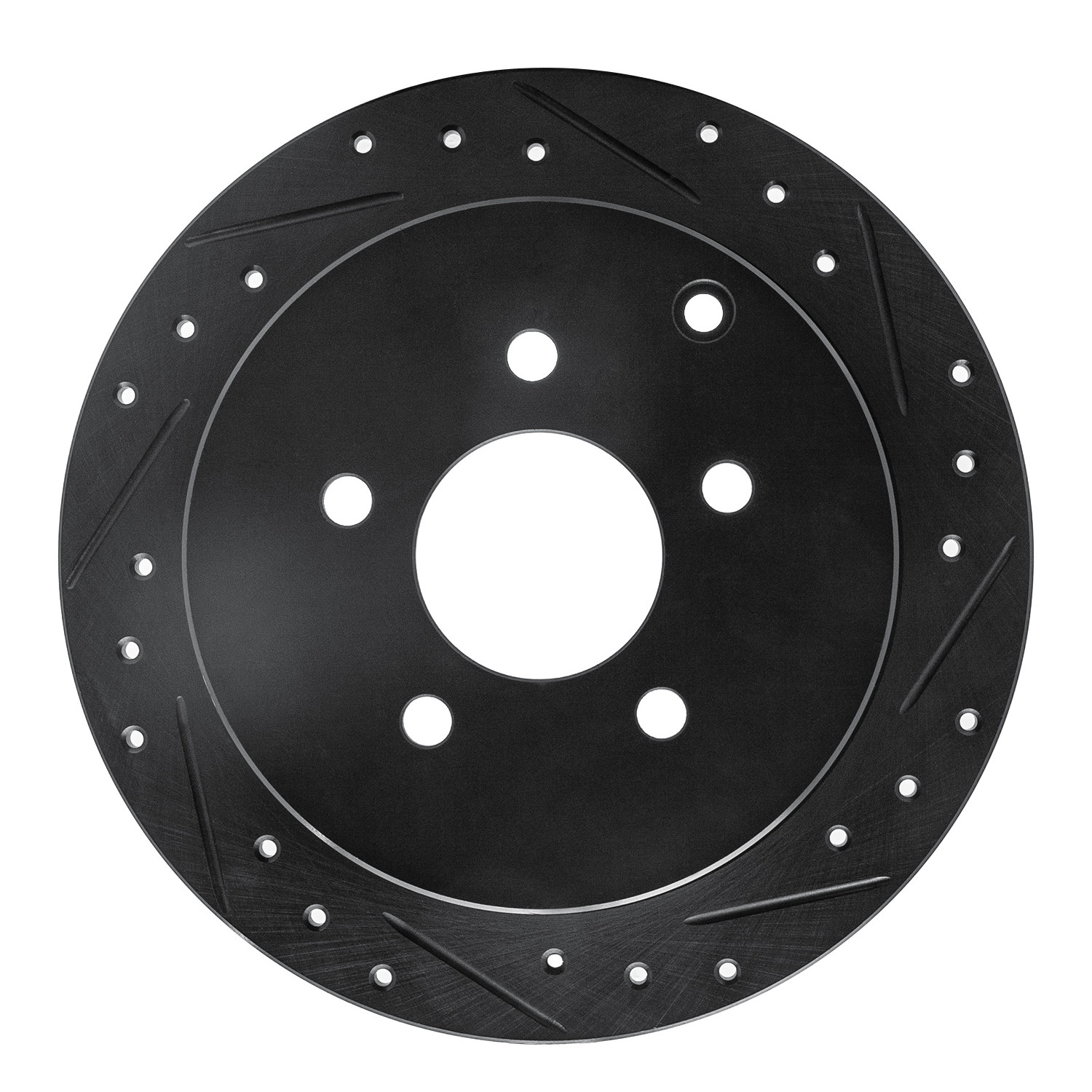2004 Pontiac Aztek DFC Brake Rotor - Drilled and Slotted - Black