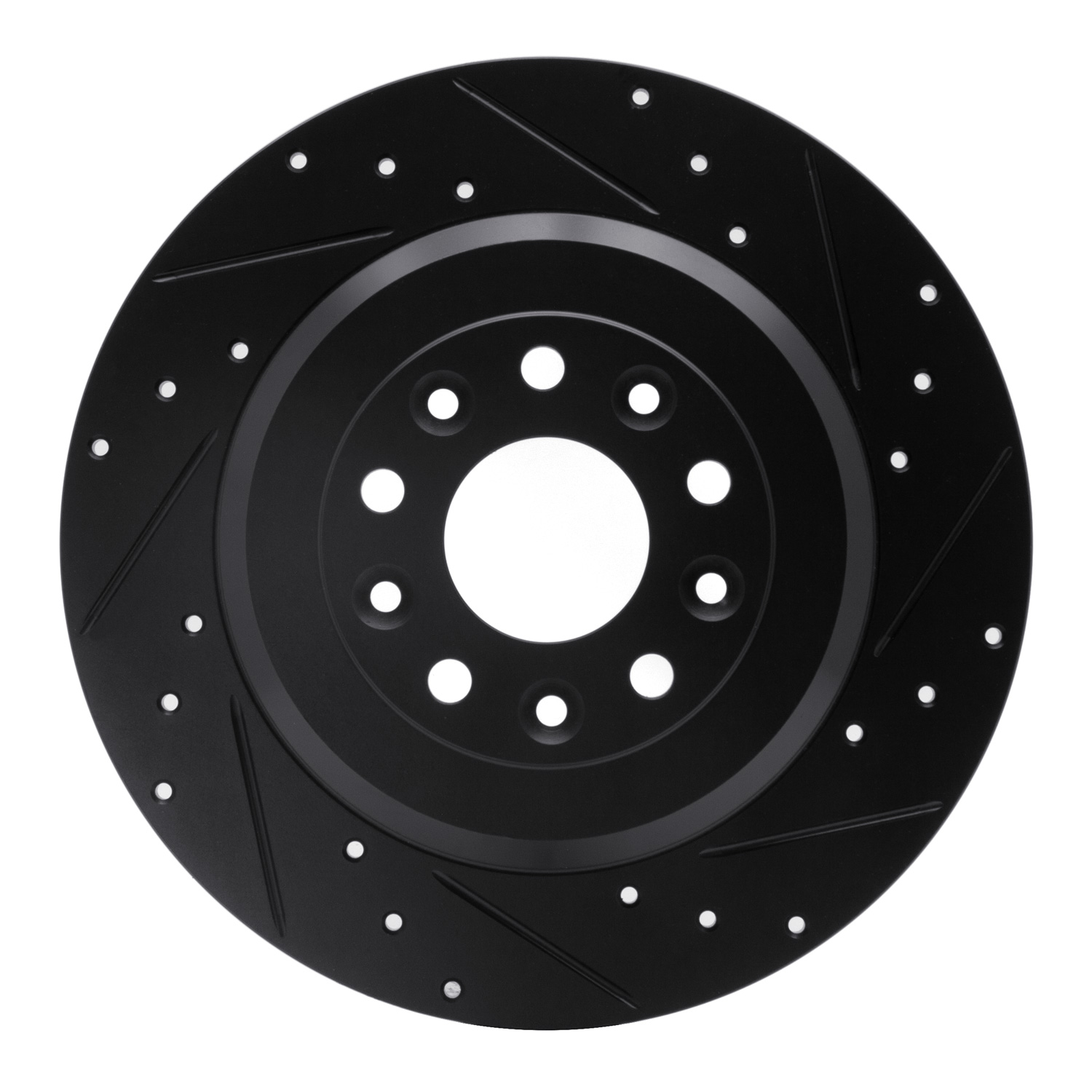 2012 Ford Taurus DFC Brake Rotor - Drilled and Slotted - Black