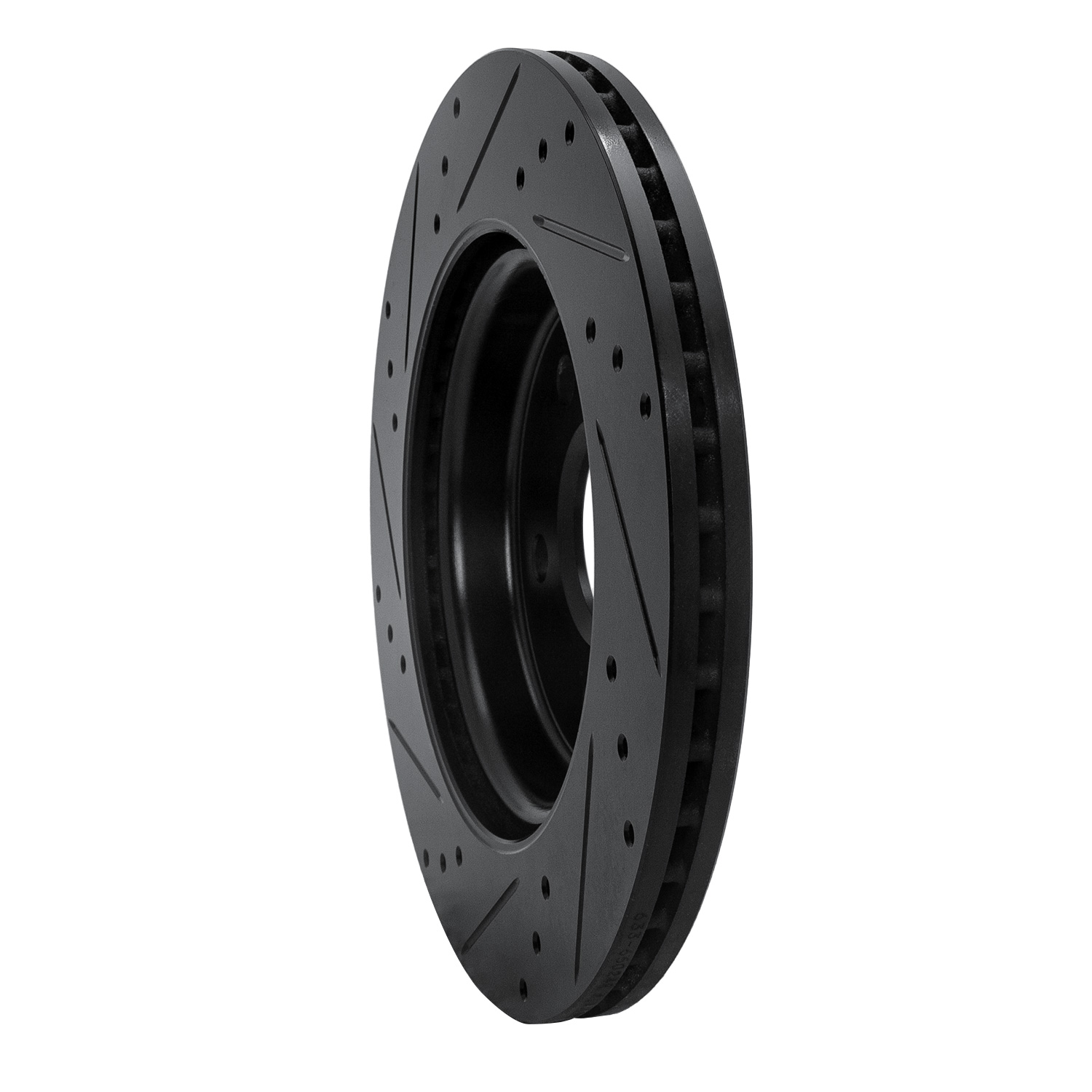 2023 Cadillac CT5 DFC Brake Rotor - Drilled and Slotted - Black